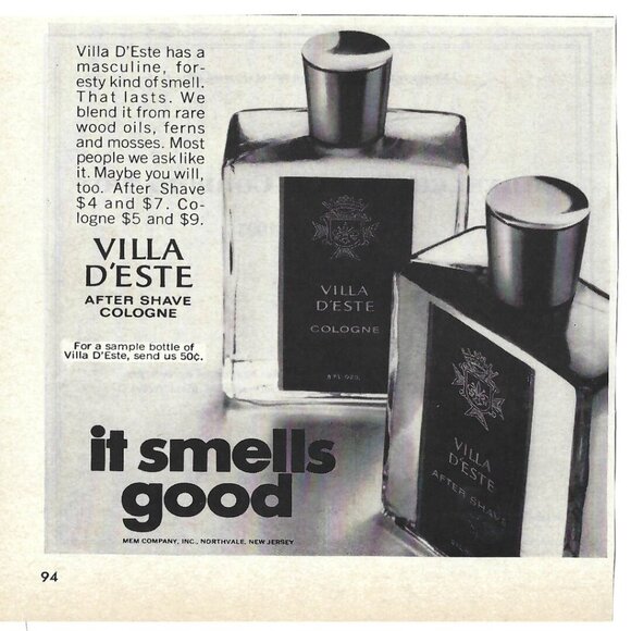 Villa D'Este | Art | 967 Villa Deste After Shave Cologne Male Fragrance ...